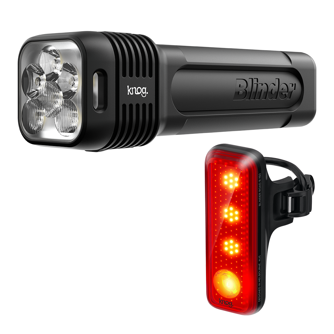 Knog Blinder Pro 1300 & Blinder R-50 Rear Bicycle Light Set | Wize Rides